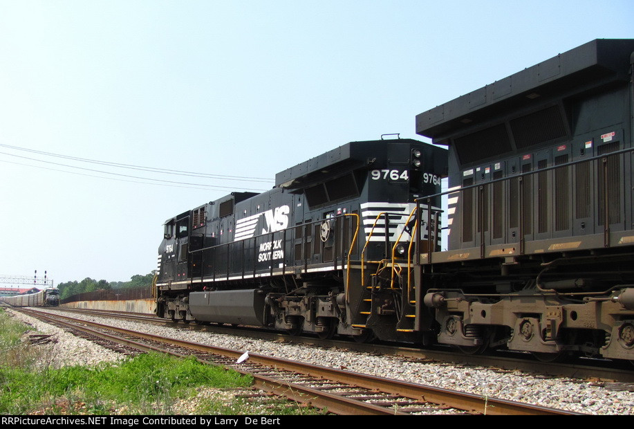 NS 9764 Autoracks sitting by Fort McPherson, waiting to get into the yard